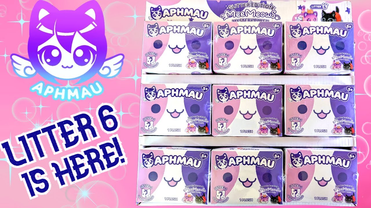 Litter 6 Glitter Edition - Aphmau MeeMeows Mystery Plush | Adult Collector Review & Toy Unboxing