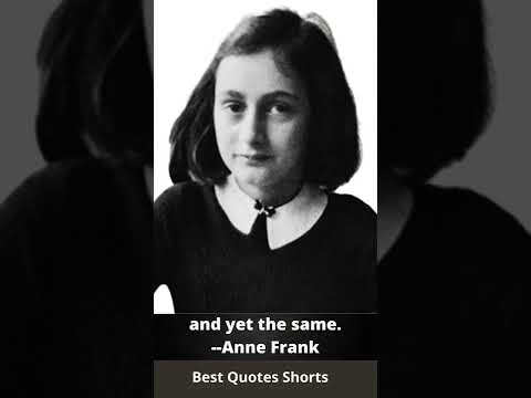 Anne Frank talks about living a happy life.#shorts #annefrank #bestquotes #improveworld #beingstrong