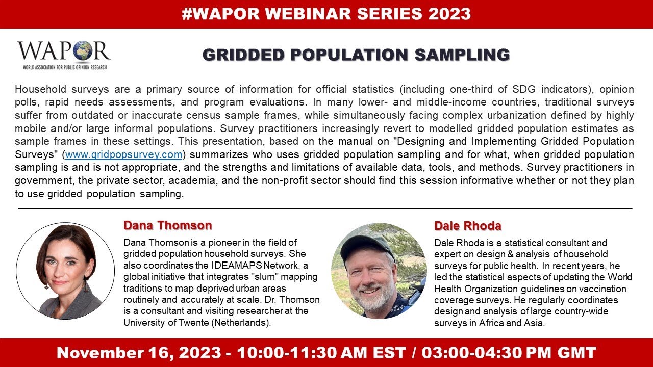 Gridded Population Sampling