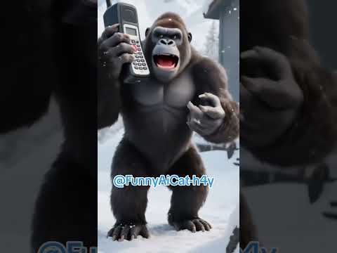 Ai Cat and monkey funny cooking video 🤣