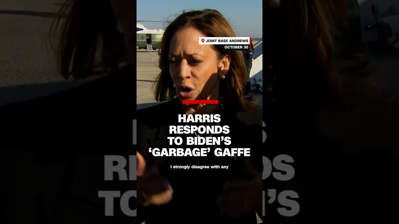 Harris responds to Biden’s ‘garbage’ gaffe
