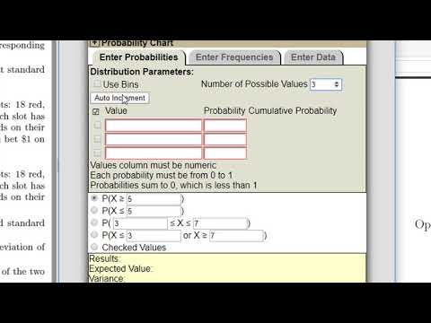 Use StatPowers to calculate Expected Value of a Roulette Game