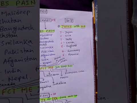 Trick to Remember ASEAN,SAARC,SCO,G-7,G-20 Countries #short tricks