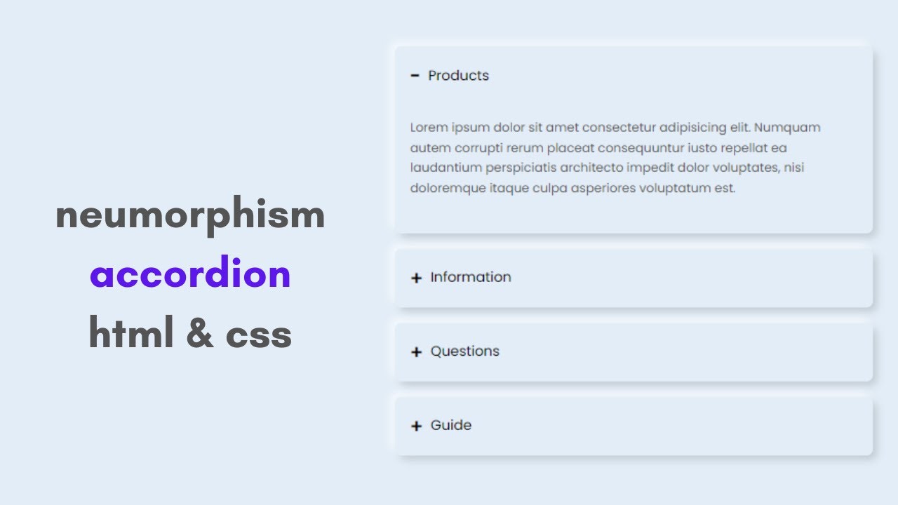 How To Make An Accordion Using HTML And CSS