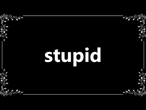Stupid - Meaning and How To Pronounce