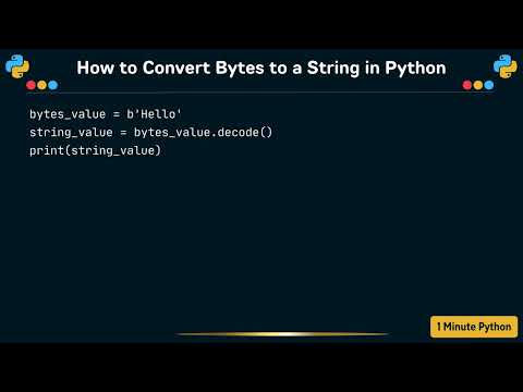 How to Convert Bytes to a String in Python