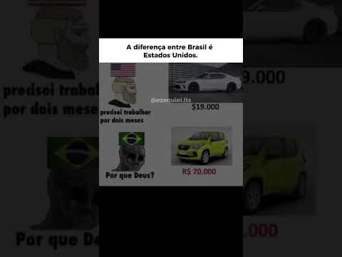 A diferença entre Brasil e Estados Unidos.
