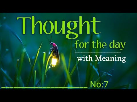 Thought for the Day with Meaning in English | Daily Thought | Daily Quotes | Good thoughts | No:7 |