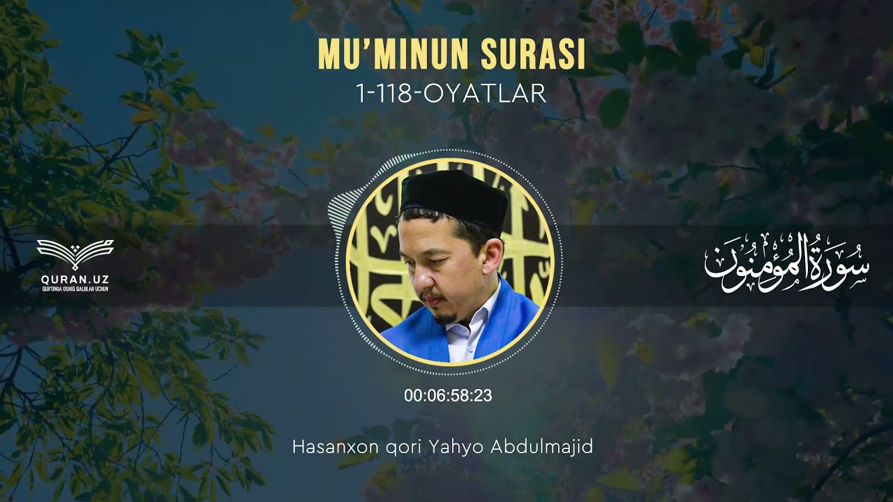 23 MU MINUN SURASI 1 118 OYATLAR HASANXON YAHYO ABDULMAJID