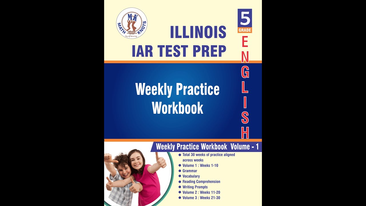 Illinois IAR – 5th Grade ELA Test Prep Workbook Volume 1 | Book Preview Video