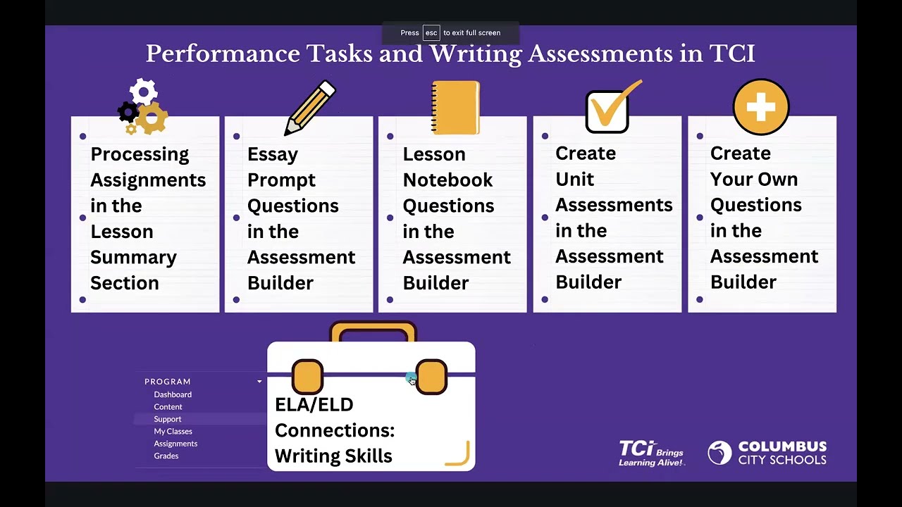 Performance Tasks and Writing Assessments