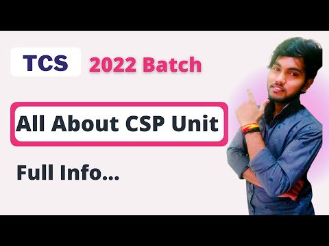 All about CSP Unit in TCS | #tcs #tcser