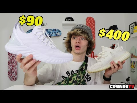 $90 Sneakers VS $400 Yeezy 350 V2 - GIVEAWAY ALERT