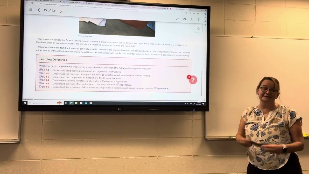 Income Tax Accounting, Fall 2024, chapter 1 Intro & LO 1