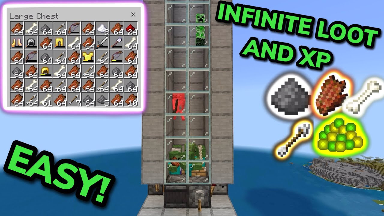 NEW SIMPLE 1.21 MOB AND XP FARM TUTORIAL in Minecraft Bedrock (No ...