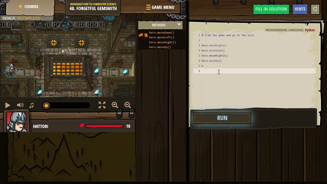 CodeCombat level 4b answer