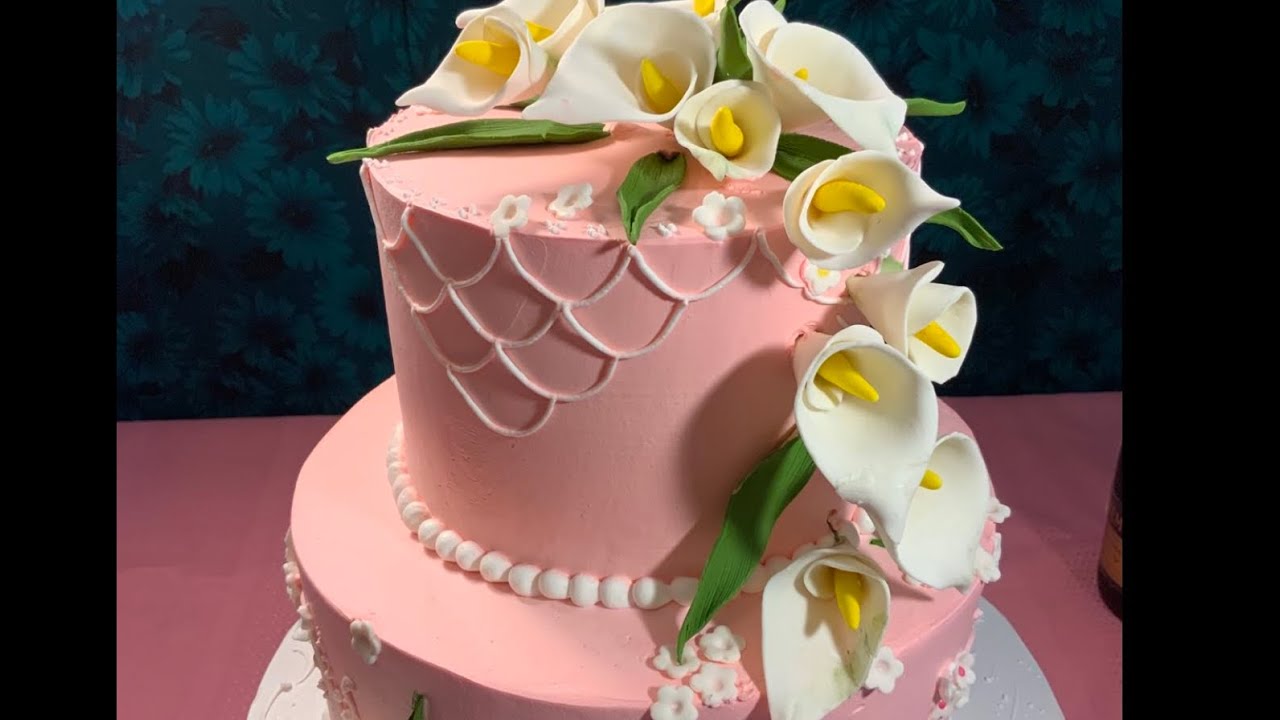 🌺🌻  WEDDING CAKE Decorations. How to make CALLA LILIES  &  FLOWER BLOSSOMS 🌹🌸