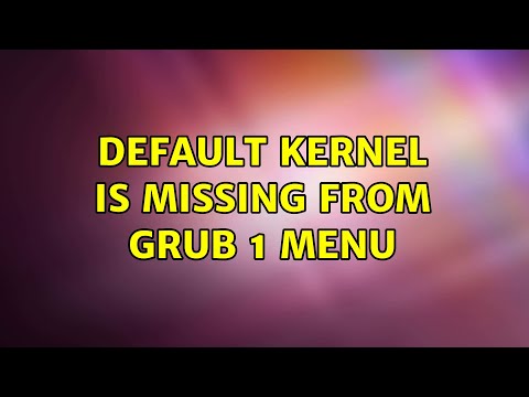 Ubuntu: Default kernel is missing from grub 1 menu