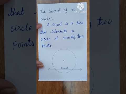 The Secant Of A Circle With Example - Maths / Circle / 🖋🖋🖋