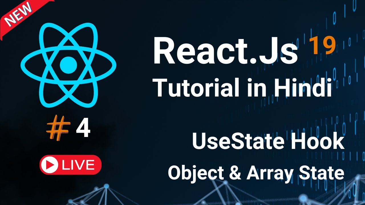 React Js Tutorials in Hindi | React JS Full Course 2025 | UseState Hook | Object | Array