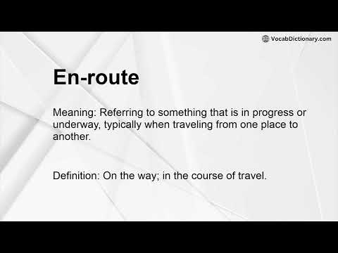 En-route Meaning