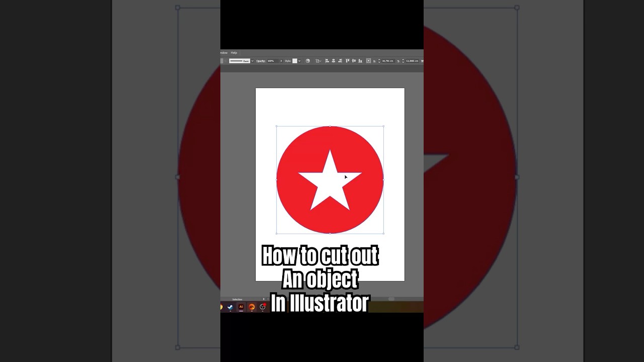 How to cut out an object in Illustrator - Tutorial