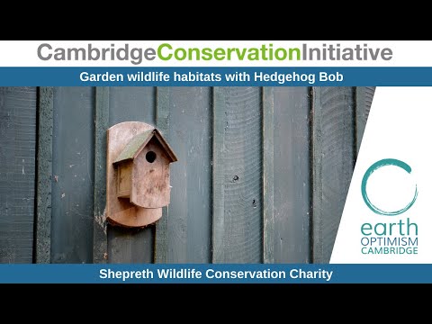 Garden wildlife habitats with Hedgehog Bob by Shepreth Wildlife Conservation Charity