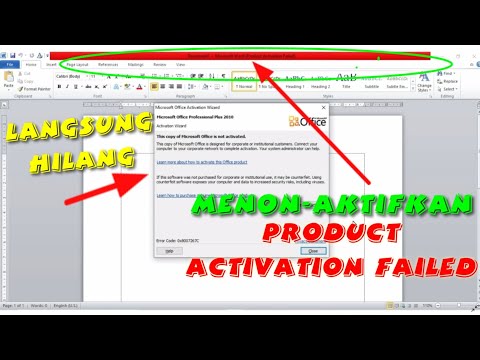 Cara Menghilangkan (PRODUCT ACTIVATION FAILED)‼️Word, Excel & Power Point