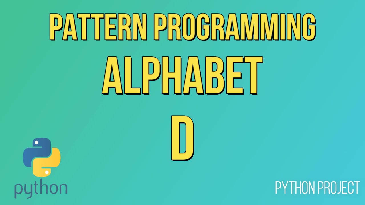 Write a Python Program to print Alphabet pattern D || Pattern Programming || Python Projects