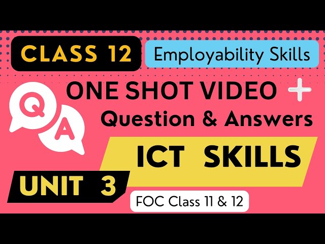 Mastering ICT Skills: A Comprehensive Guide to Unit 3 - Employability ...