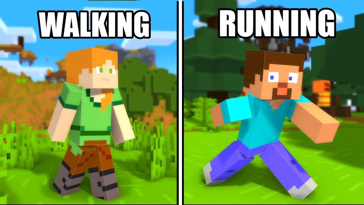 Mojang (Walk & Run) cycle style tutorial | Mine-Imator