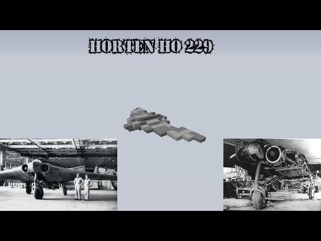 Horten Ho 229 [Tutorial] Minecraft Map