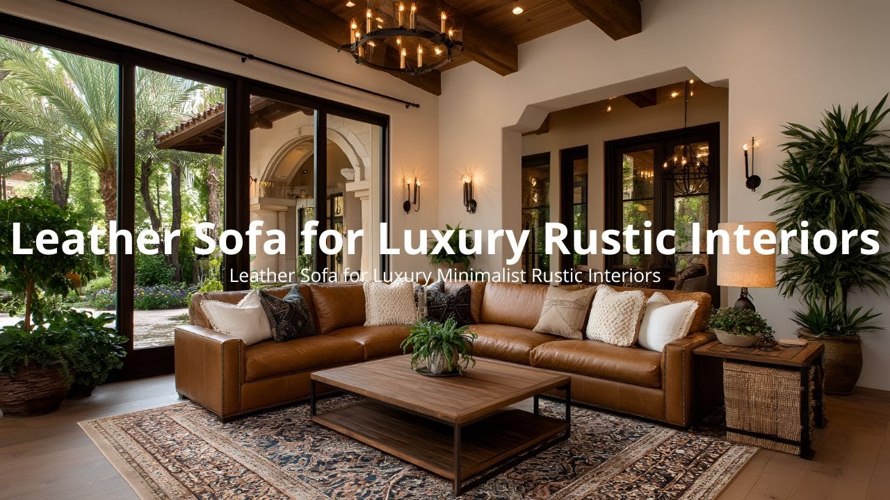 Leather Sofa for Luxury Minimalist Rustic Interiors