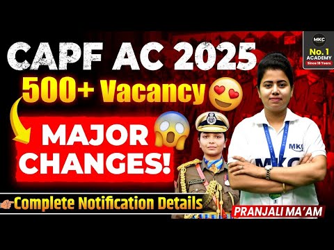 CAPF AC 2025 Notification | CAPF Assistant Commandant Age Limit, Exam Date, Exam Pattern, Syllabus