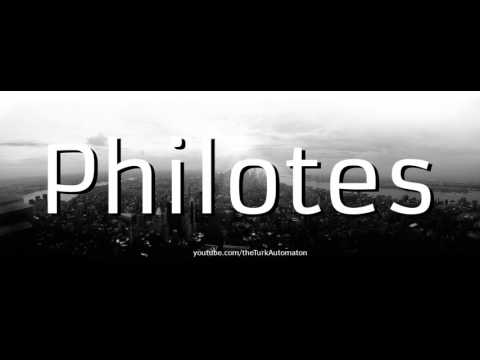 How to pronounce Philotes in German