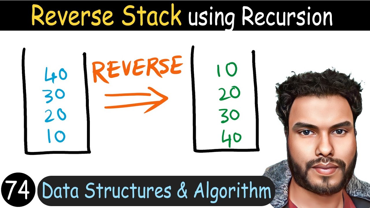 74 - Reverse Stack using Recursion | DSA Tutorial