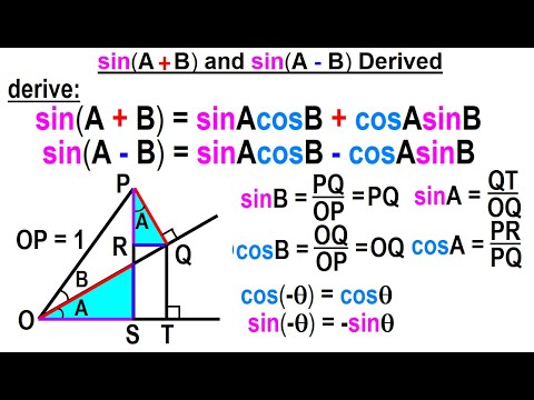 Trigonometry - Overview and Identities (8 of TBD) sin(A+B) and sin(A-B) Derived