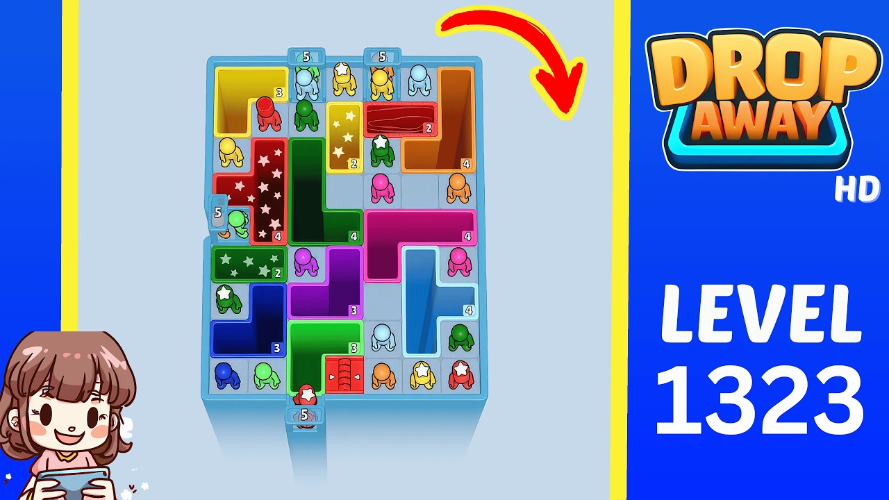 Drop Away Level 1323 Solution Walkthrough