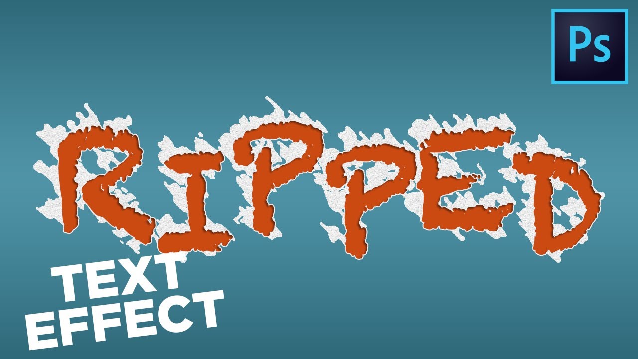 How to Create Ripped Text-Effect || Photoshop-Tutorial