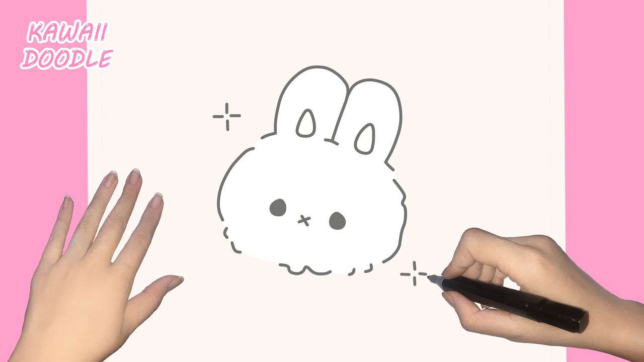 🌸HOW TO DRAW A CUTE BUNNY ICON~ STEP BY STEP ~ KAWAII DOODLE