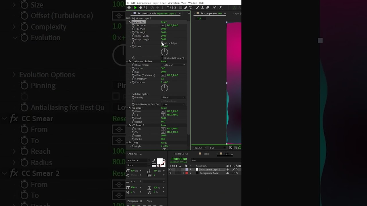 Create Beautiful Twirl Gradient Backgrounds in After Effects | #shorts