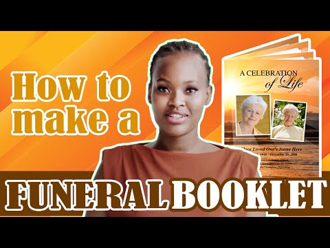 How To Make A Funeral Booklet - Funeral Booklets