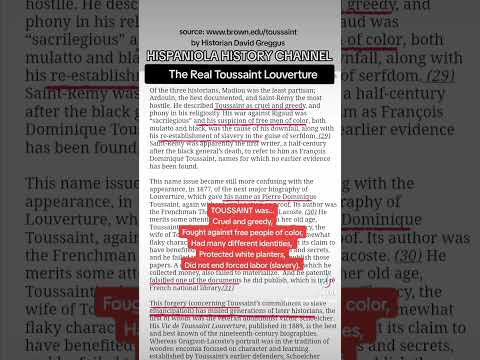 The Real Toussaint Louverture