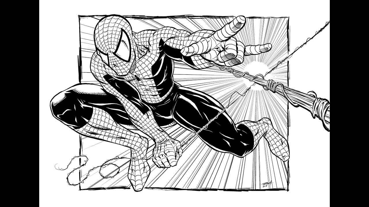 Spiderman Speed Drawing Comic Book Style