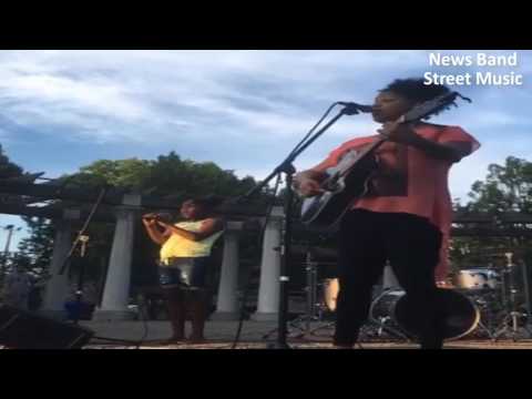 The Girl Playing Guitar and Singing - Street Music 17