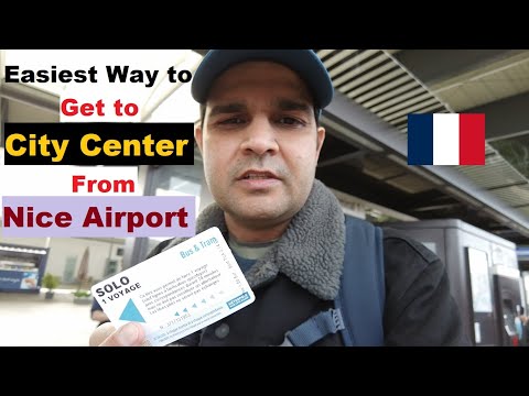 Nice, France International Airport to City Center by Tram 1.50 Euros
