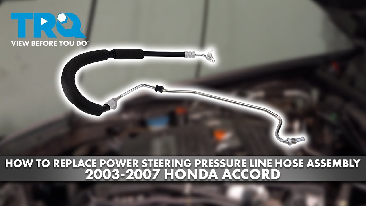 How to Replace Power Steering Pressure Line Hose Assembly 2003-2007 Honda Accord