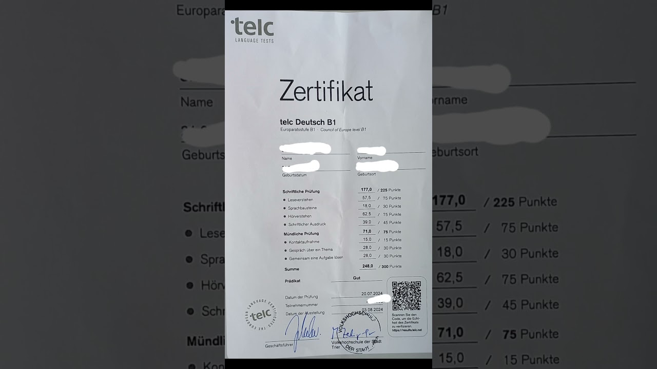Deutsch B1 telc Zertifikat- #deutschland #prüfung #zertifikatdeutsch #deutsch #telc #easygerman