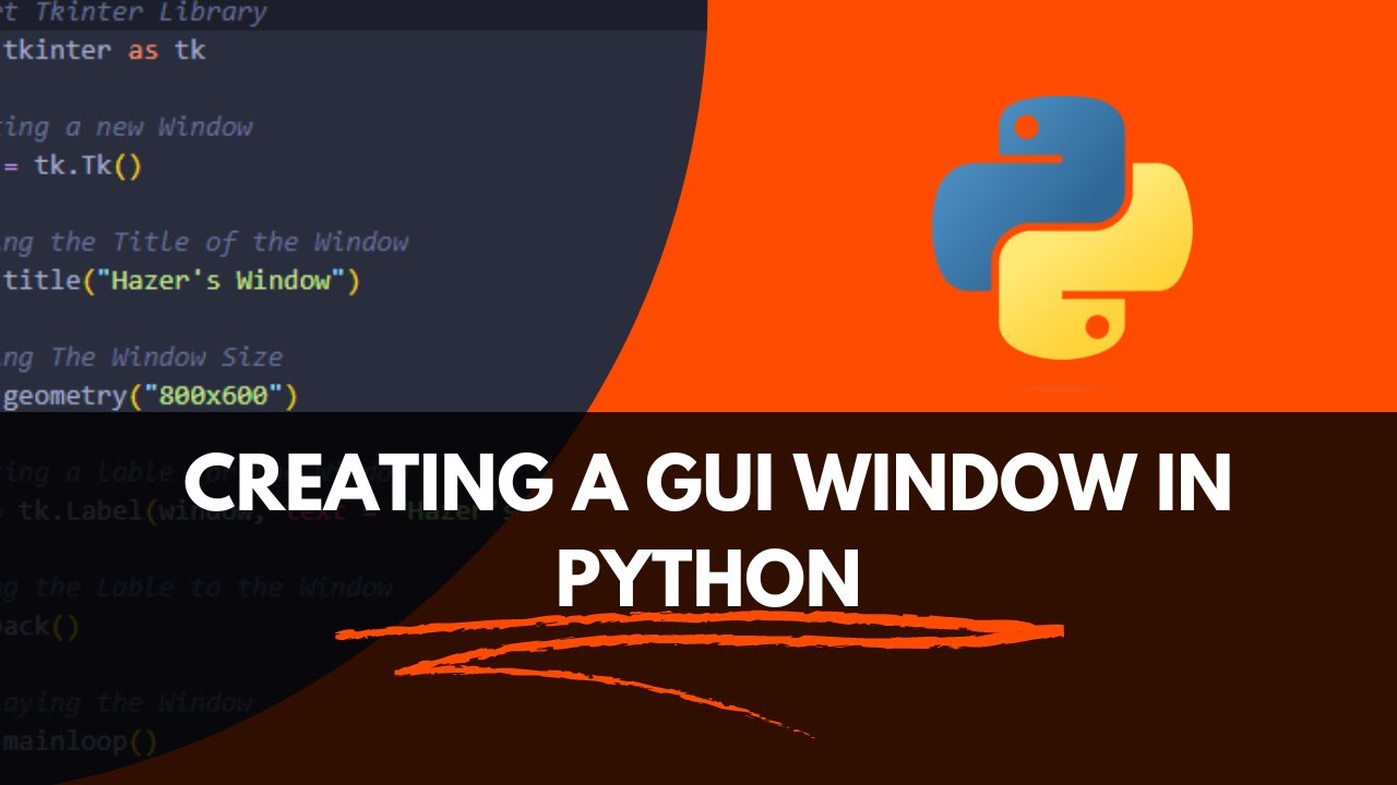 Creating a Simple GUI Window Python with Tkinter