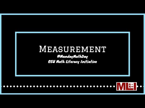Measurement - OSU Math Literacy Initiative